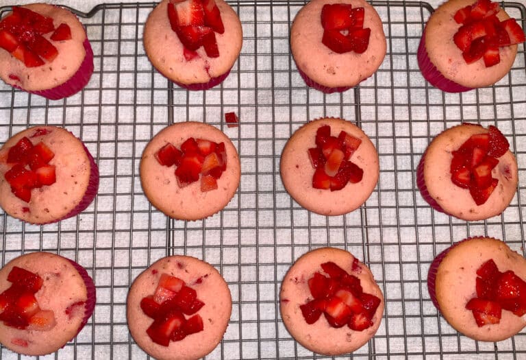 Fresh Strawberry Cupcakes with Buttercream - Let's Eat Cuisine