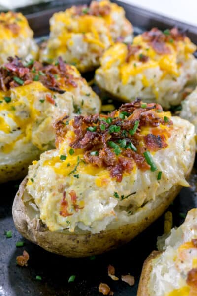 Seafood Stuffed Potatoes - Let's Eat Cuisine
