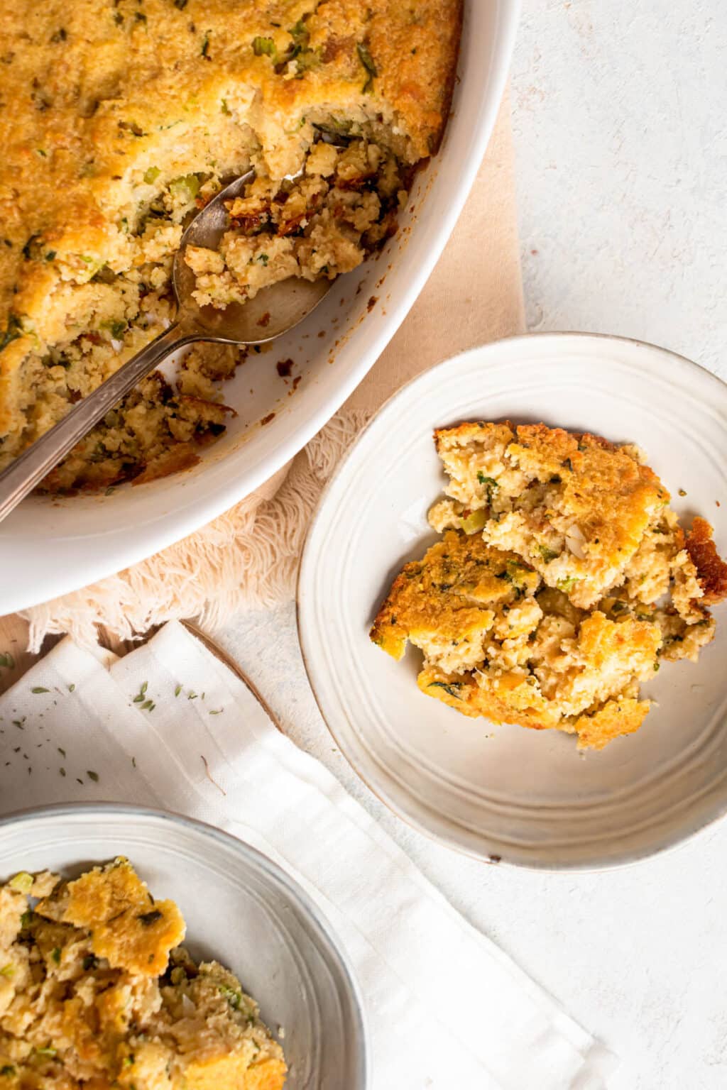 Sausage & Sage Cornbread Dressing - Let's Eat Cuisine