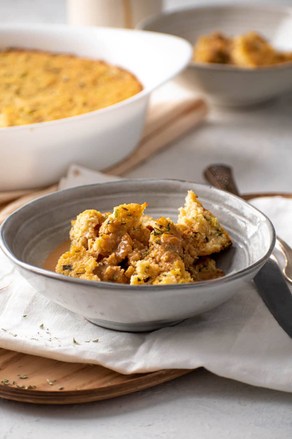 Sausage & Sage Cornbread Dressing - Let's Eat Cuisine