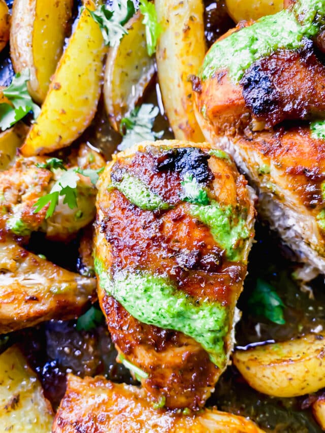 Peruvian Chicken with Aji Verda Sauce (Whole Chicken) - Let's Eat Cuisine