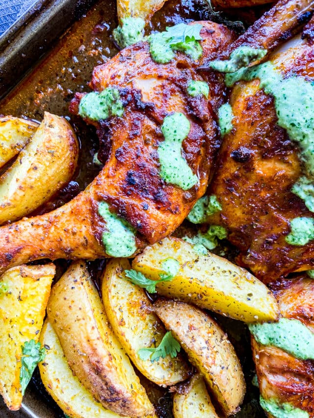 Peruvian Chicken with Aji Verda Sauce (Whole Chicken) - Let's Eat Cuisine