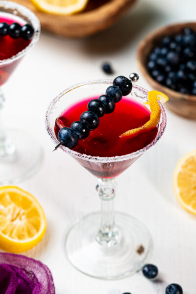 Blueberry Lemon Drop Martini - Let's Eat Cuisine