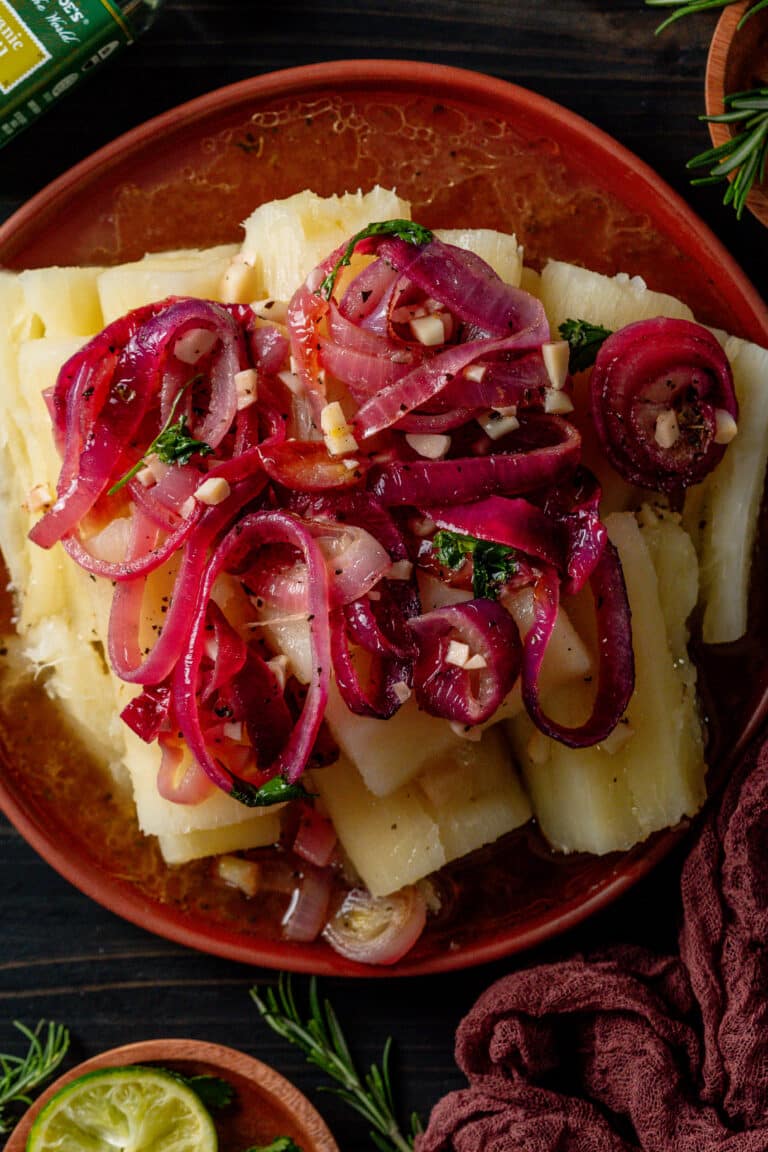 Yuca Con Mojo ( Yuca With Garlic Sauce) - Let's Eat Cuisine